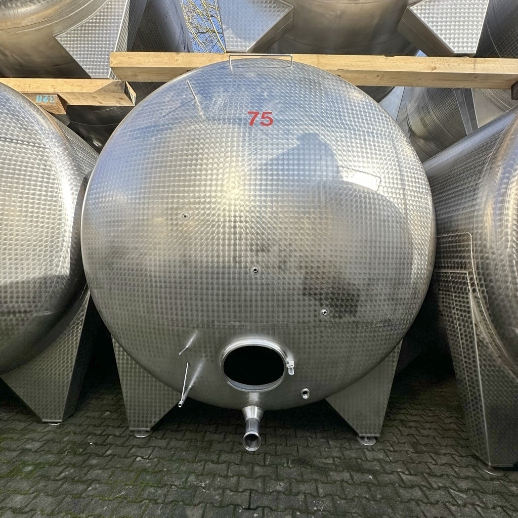 36000 liter tank i Rostfritt 304 - Processöverskott