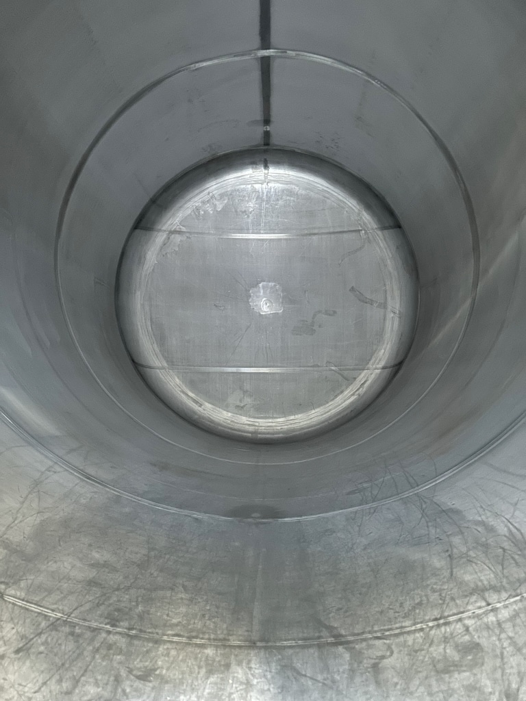 36000 liter tank i Rostfritt 304 - Processöverskott