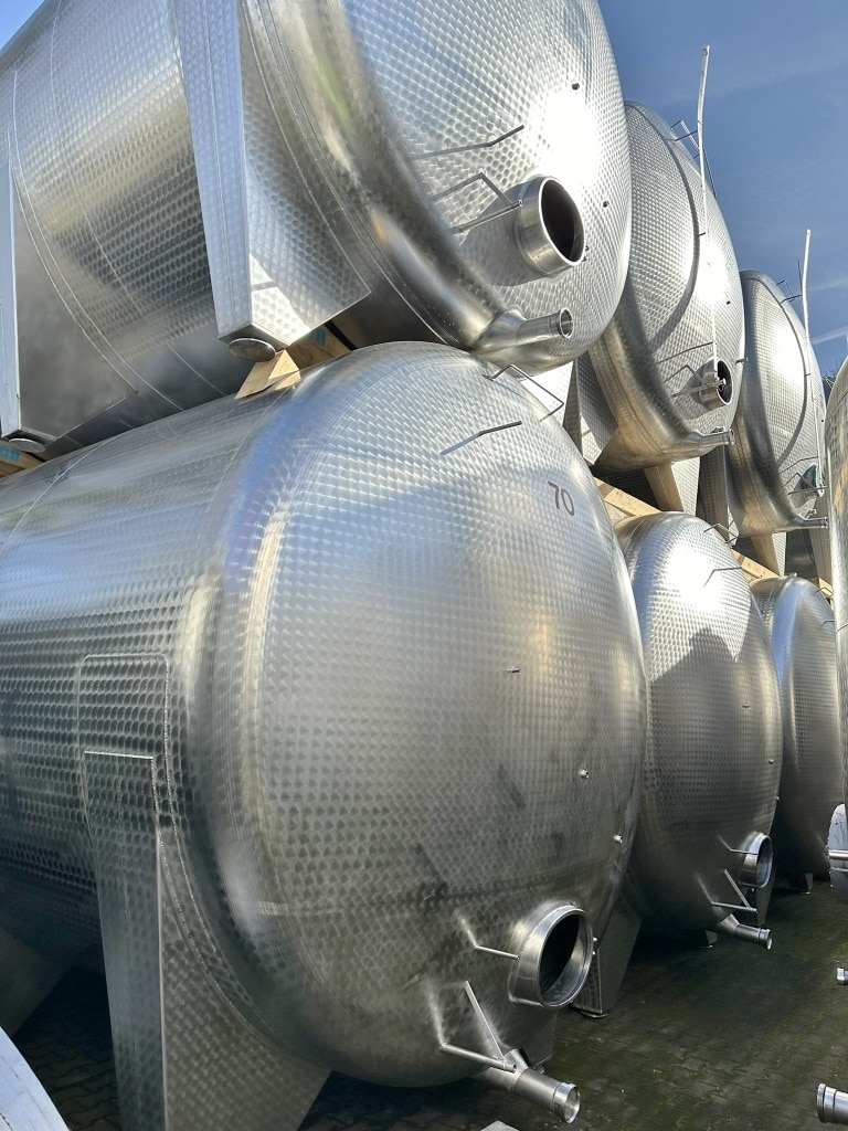 36000 liter tank i Rostfritt 304 - Processöverskott